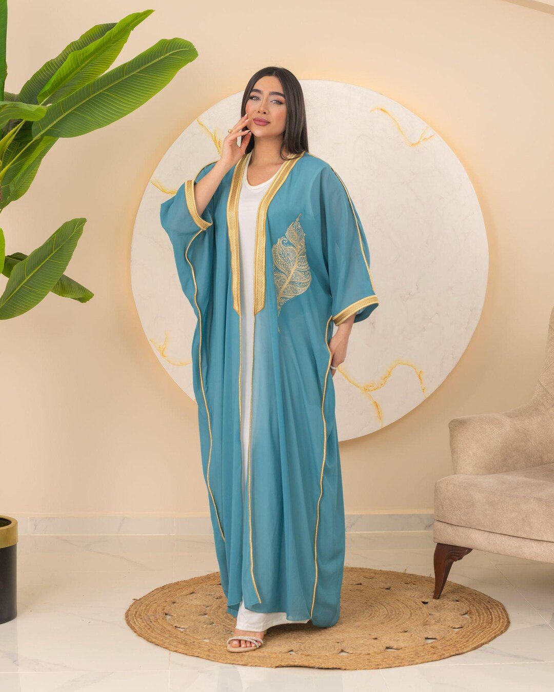 Hand-embroidered Iraqi Bisht Abaya – Elegant Women's Ramadan Gift - Etsy