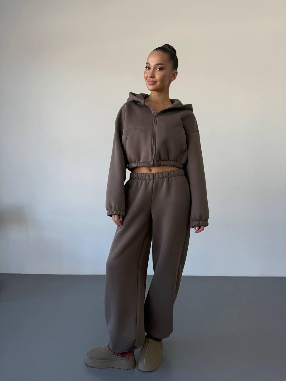 Women’s Fleece Lined Tracksuit | Cozy Cotton Blend Sweat Set | Warm ...