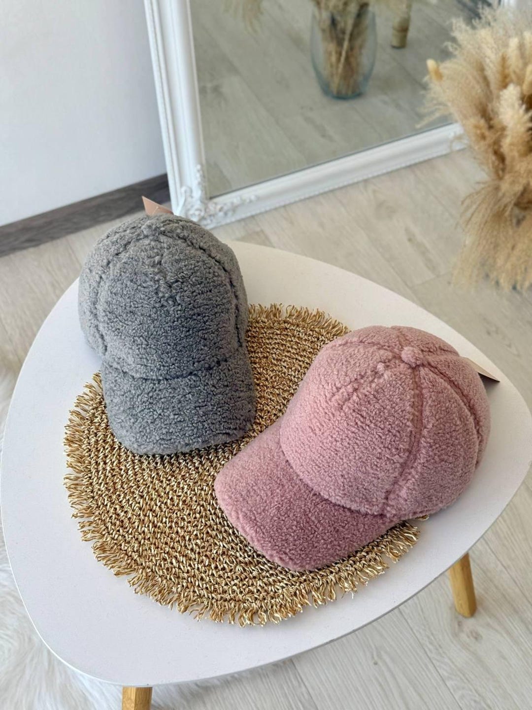 Teddy Ear Baseball Cap | Cute Furry Winter Hat | Plush Teddy Cap With ...