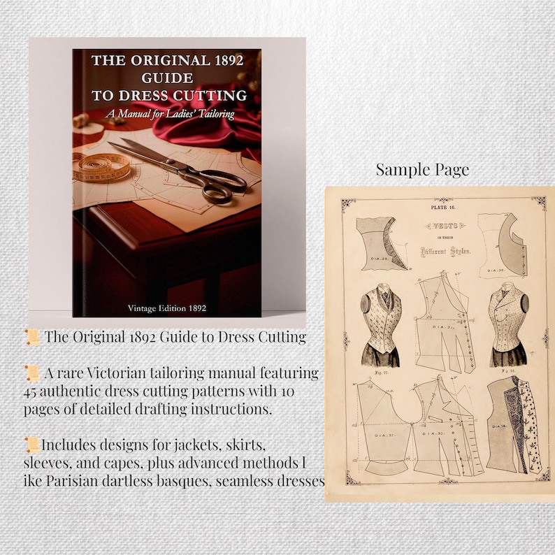 Victorian Sewing Patterns, Edwardian Dressmaking Guides, Tailoring ...