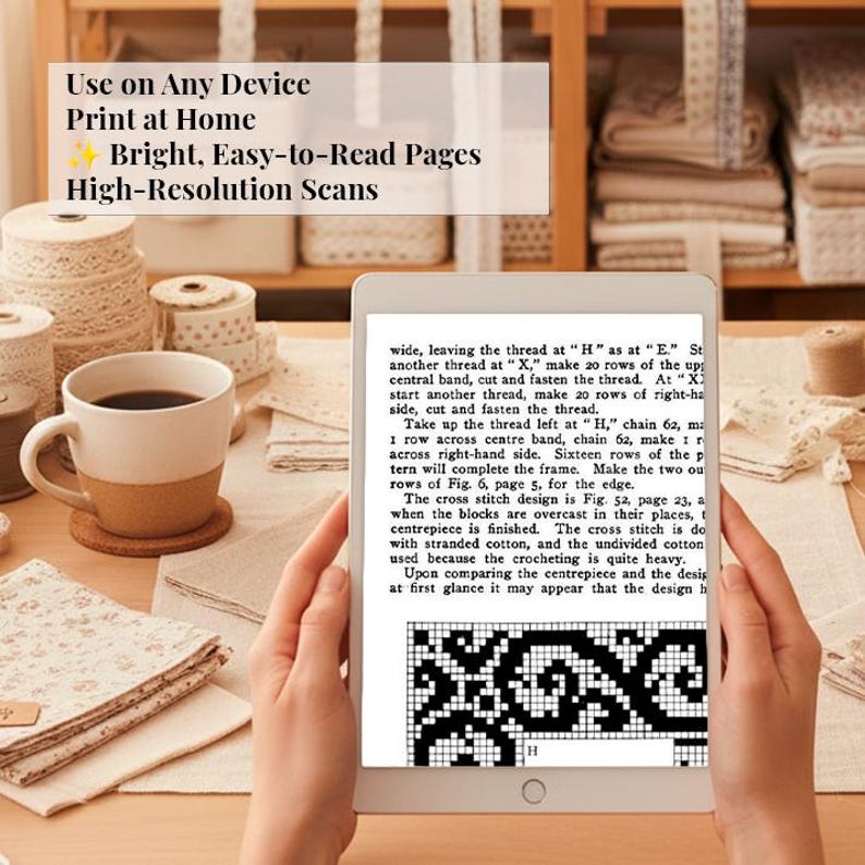 Vintage Filet Crochet Library – 5 Books PDF Set, Priscilla & DMC Lace ...