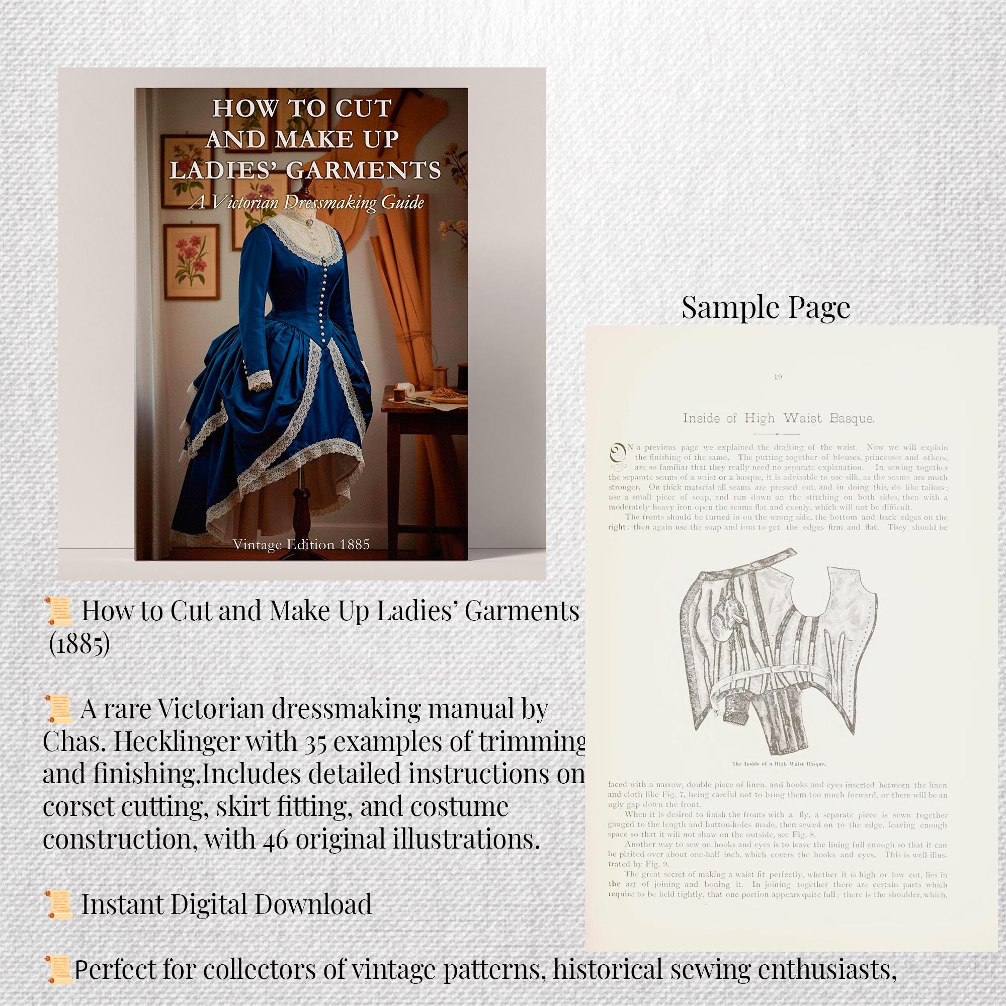 Victorian Sewing Patterns, Edwardian Dressmaking Guides, Tailoring ...