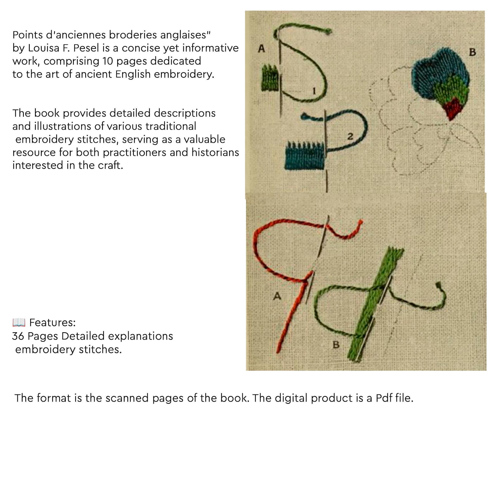 Ancient English Embroidery Ebook - Etsy