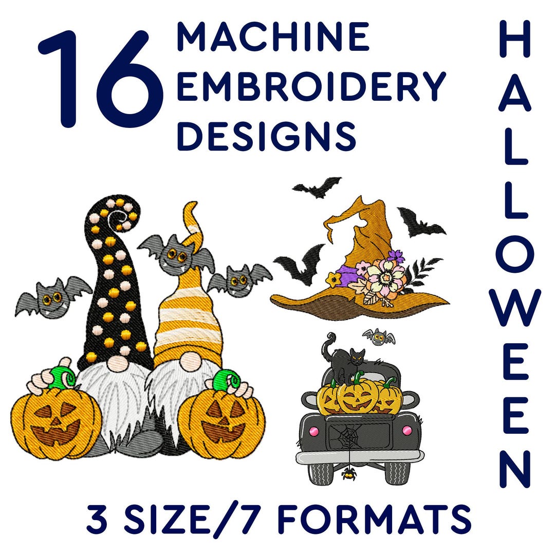 16 Halloween Machine Embroidery Designs - Etsy