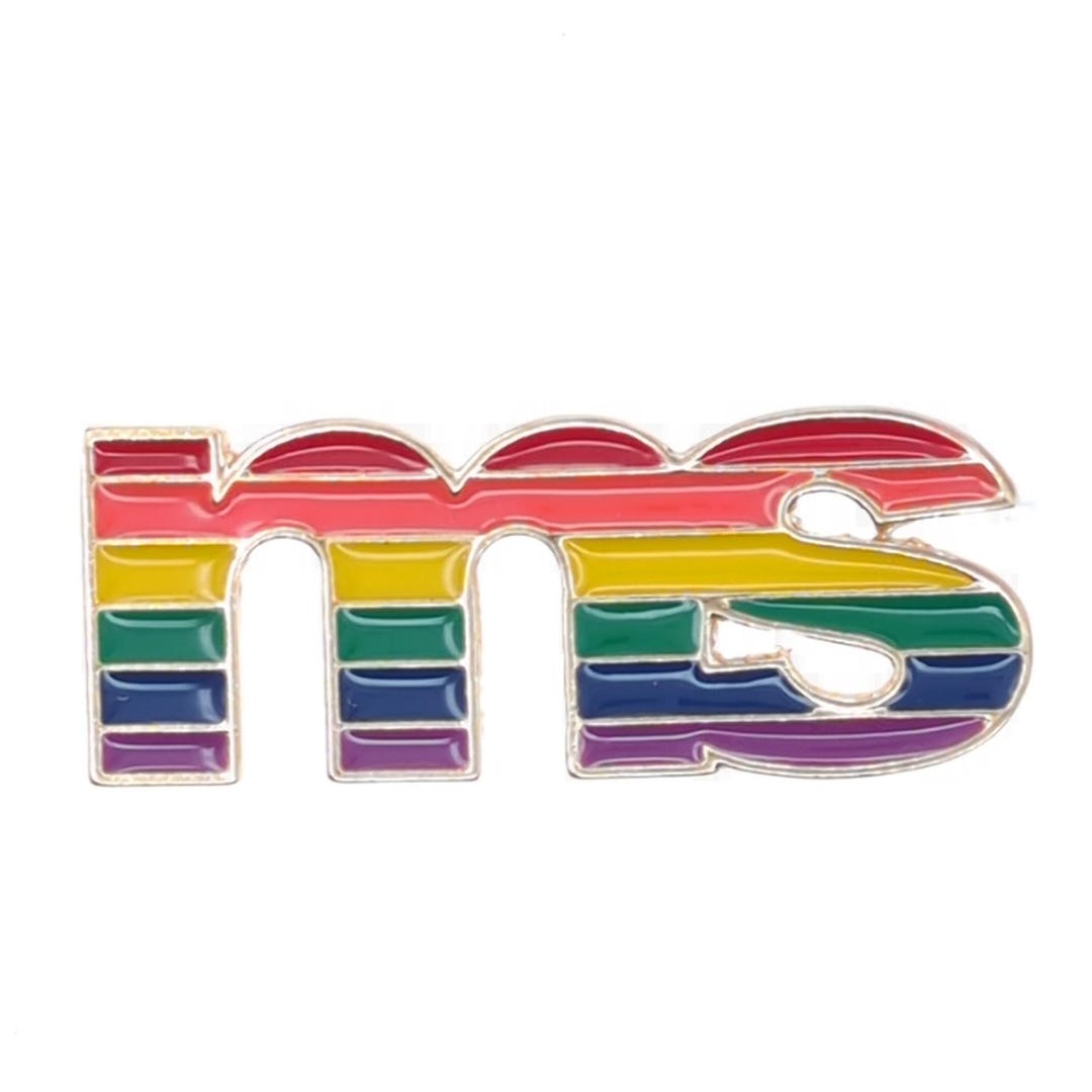 MS Pride Rainbow Honorific Enamel Lapel Pin - Etsy