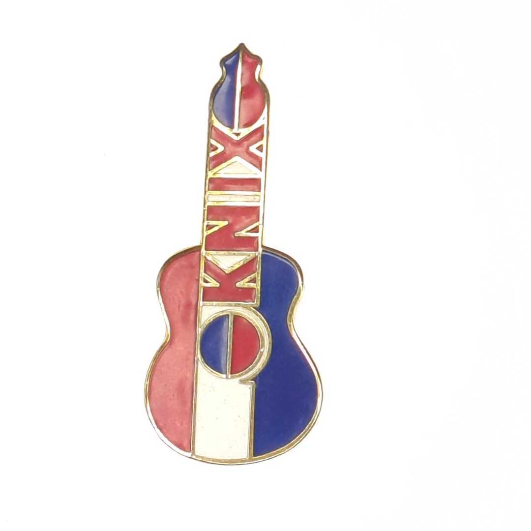 Vintage KNIX Radio Guitar Phoenix Arizona Enamel Lapel Pin - Etsy