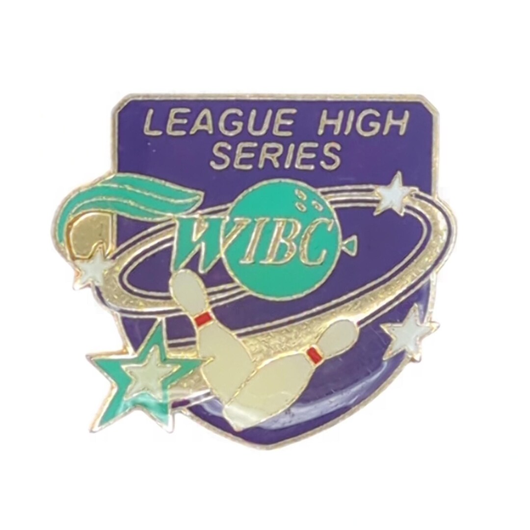 WIBC Bowling League High Series Award Enamel Lapel Pin - Etsy