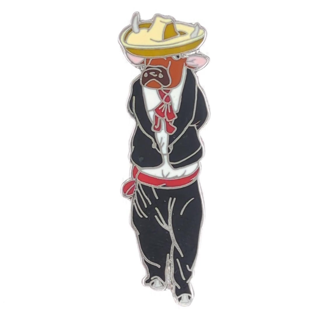 Mexican Folklore Cow Parade Dancing Vaca Enamel Lapel Pin - Etsy