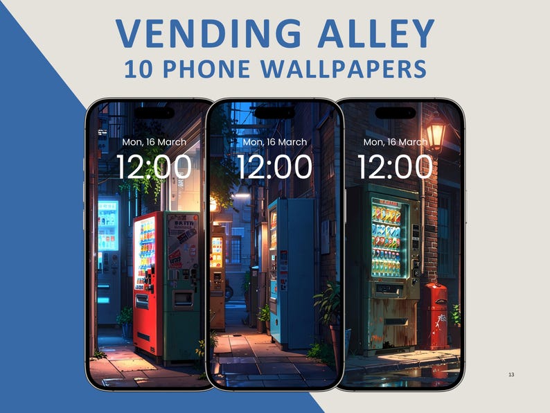 Vending Alley Phone Wallpaper Pack: Urban iPhone & Android Backgrounds ...