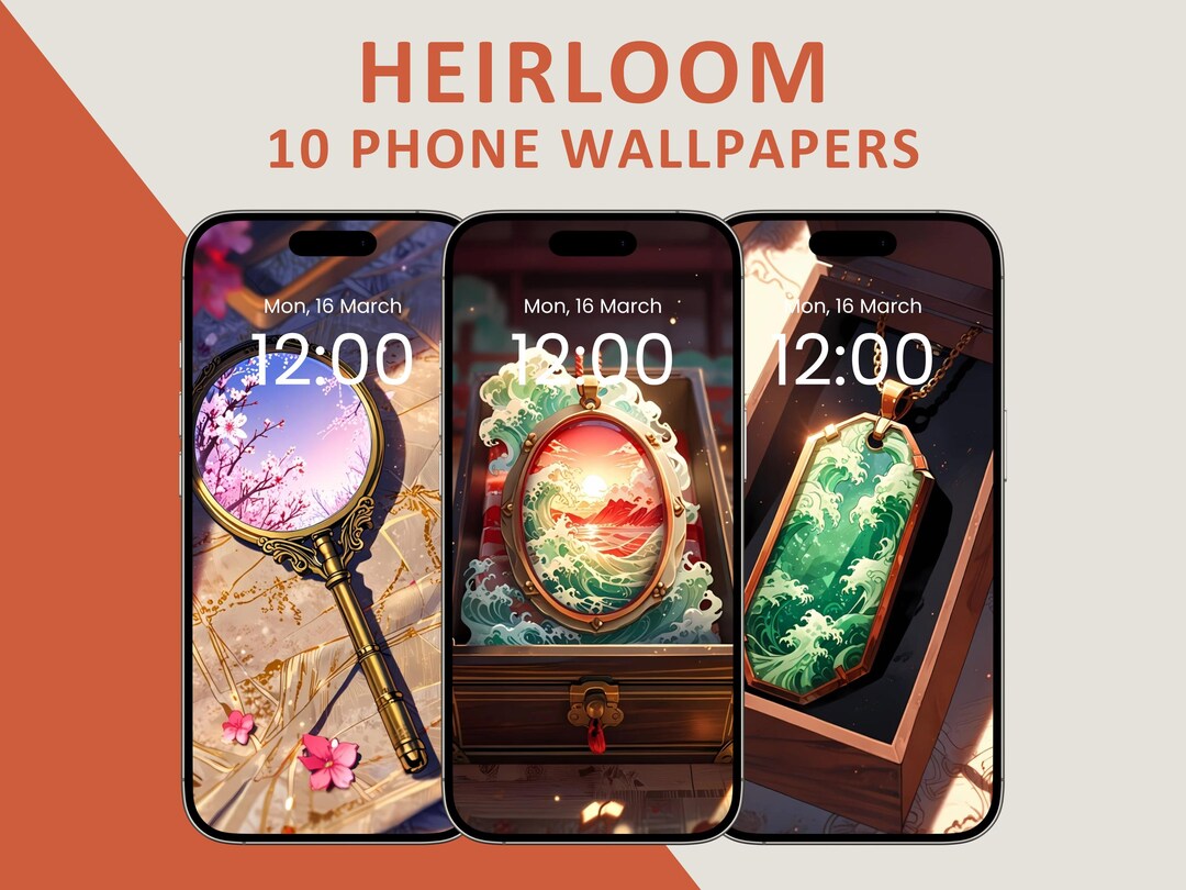 Japanese Wallpaper Pack: Family Crests, Fans (iphone & Android Digital ...