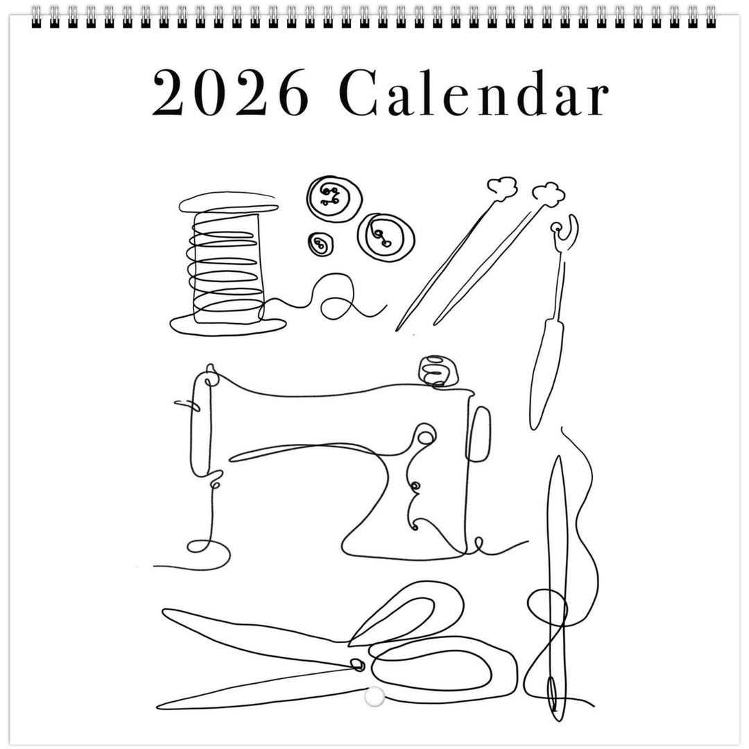 Crafters Appointment Calendar 2026, Sewing Room Decor, Calendar for ...
