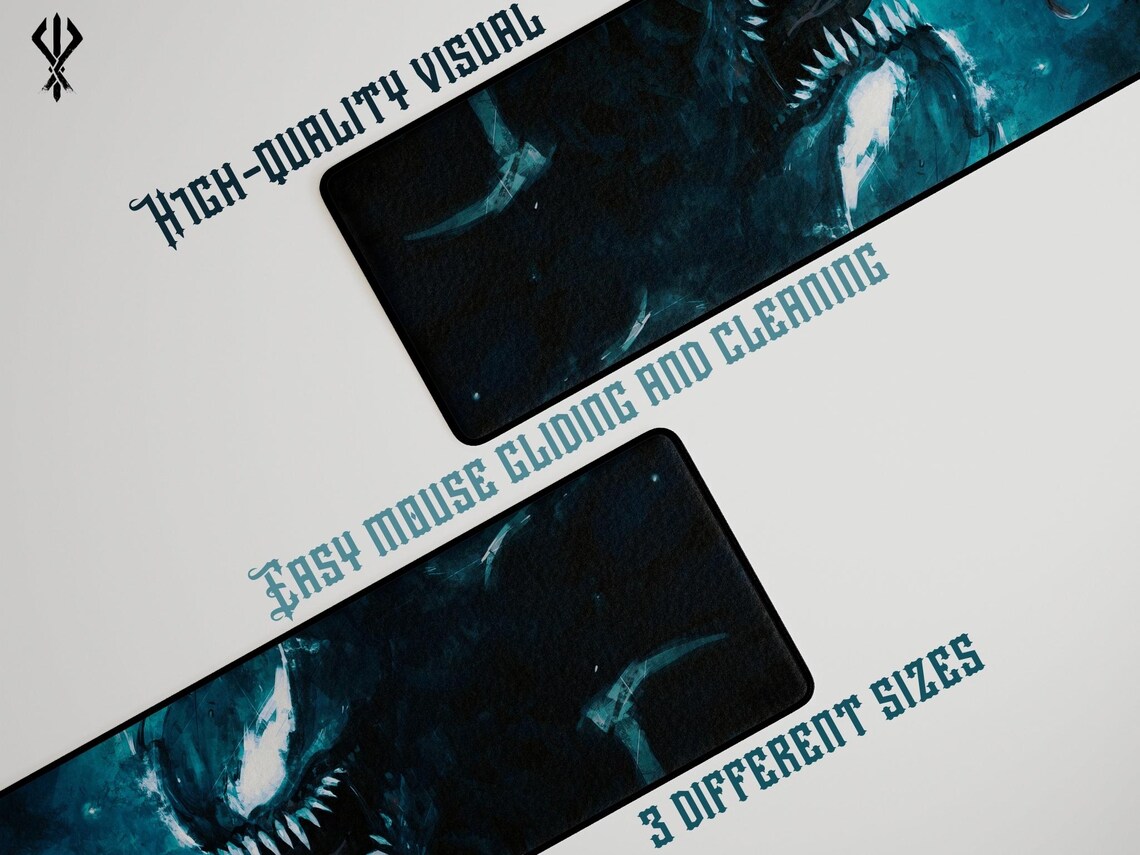 Intense Venom-inspired Desk Mat for Gamers, Textured Surface, Gaming ...