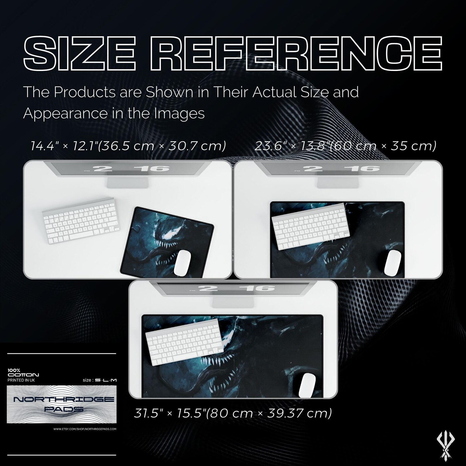 Intense Venom-inspired Desk Mat for Gamers, Textured Surface, Gaming ...