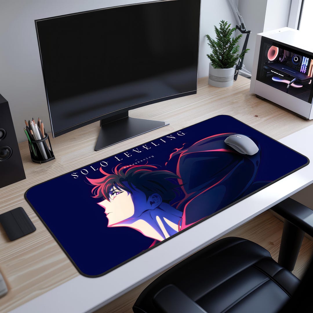 Solo Leveling Desk Mat, Gaming Desk Pad, Anime Mouse Pad, Motivational ...