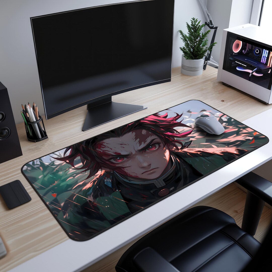 Tanjiro Mouse Pad, Demon Slayer Desk Mat, Anime Gaming Mousepad ...