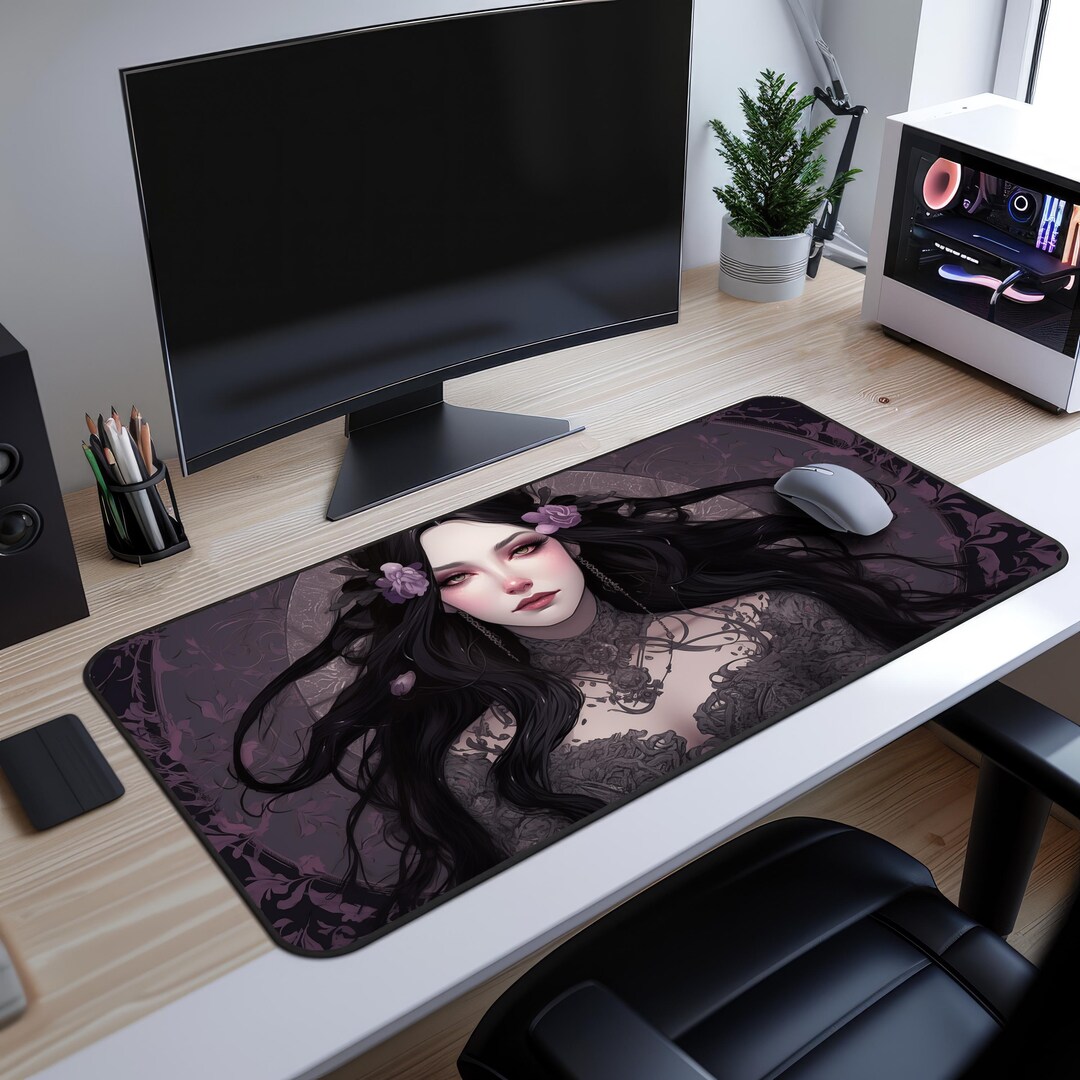 Gothic Woman Mouse Pad, Gothic Art Design, Unique Computer Accessory ...