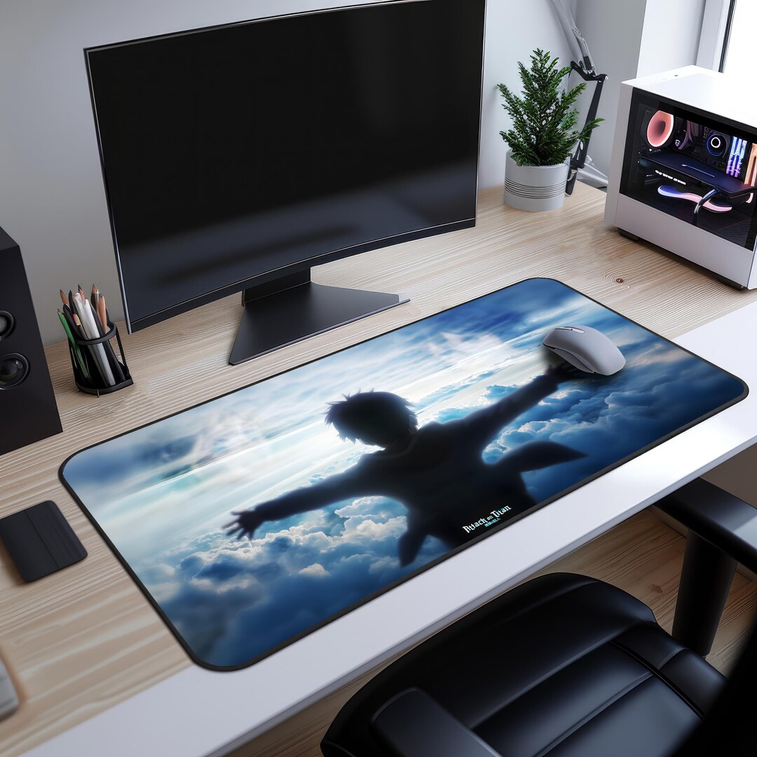 Eren Mouse Pad, Eren Freedom Desk Mat, Attack on Titan Gaming, Eren ...