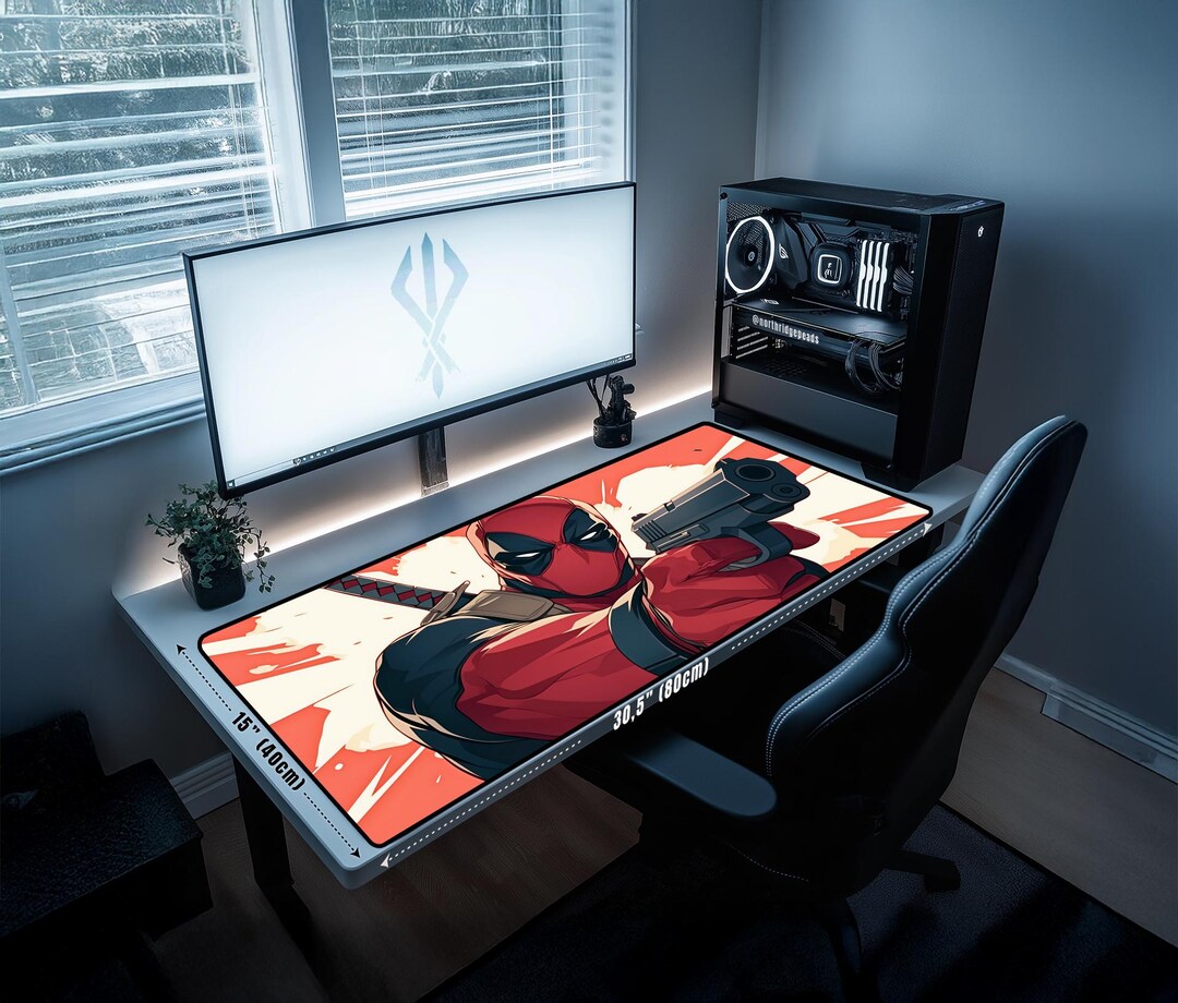 Deadpool Desk Mat, Gamer Desk Pad, Computer Mouse Mat, Stylish Office ...