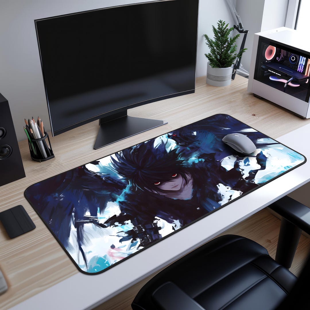 Death Note Mouse Pad, Fallen Justice L Desk Mat, Anime Gaming Mousepad ...