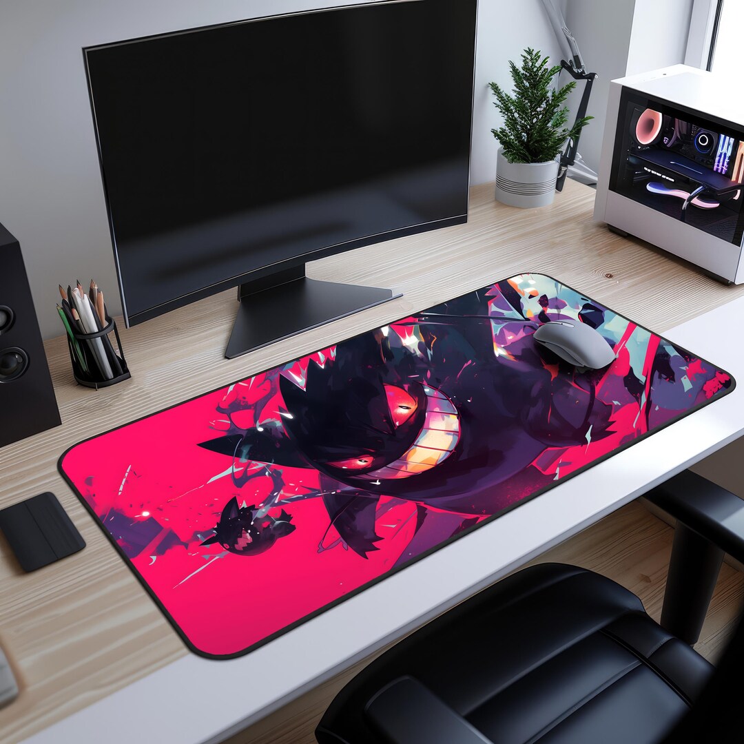 Genga Mouse Pad, Ghost Desk Mat, Genga Gaming Accessory, Spooky Office ...