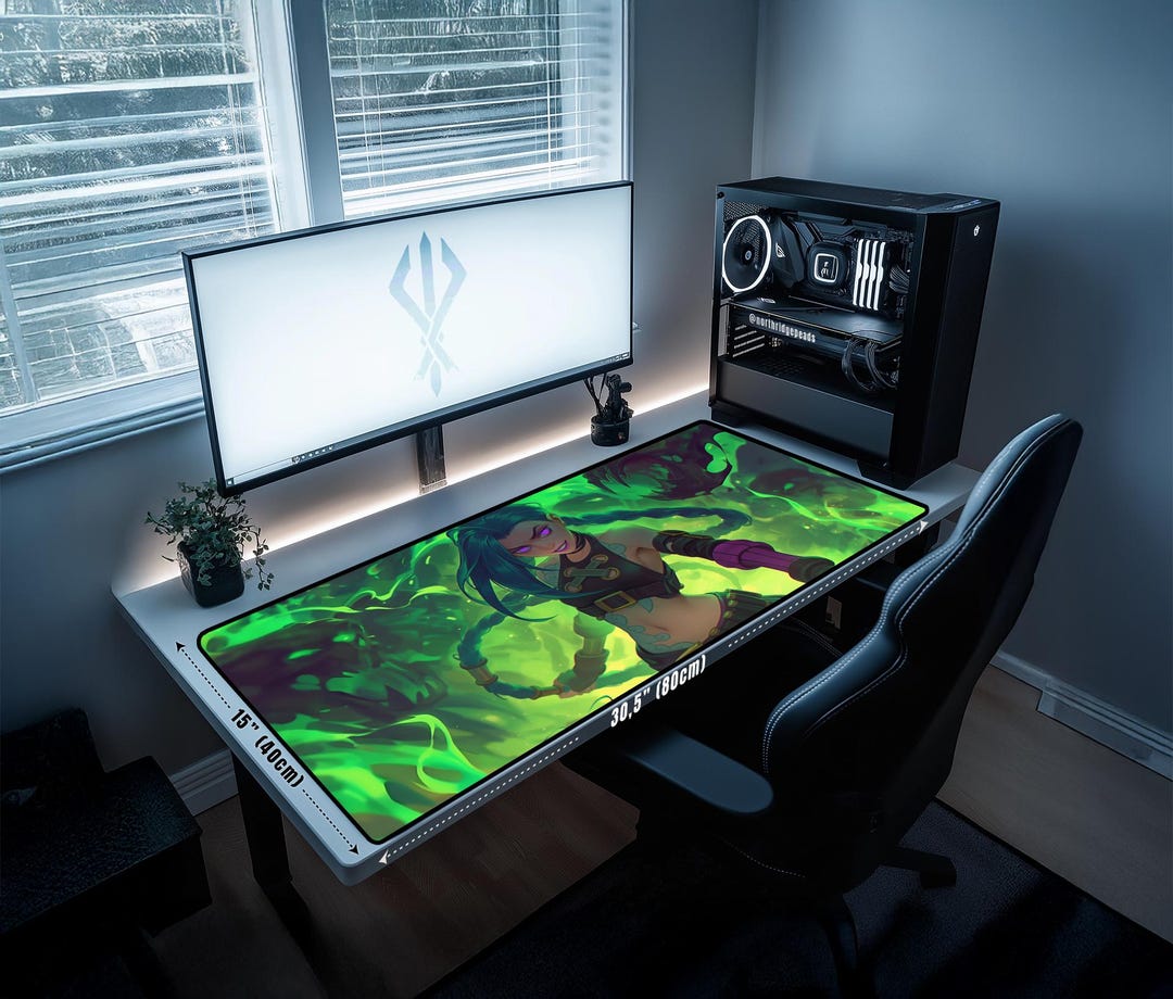 Arcane Jinx Green Smoke Desk Mat, Gaming Mouse Pad for Computer, Office ...