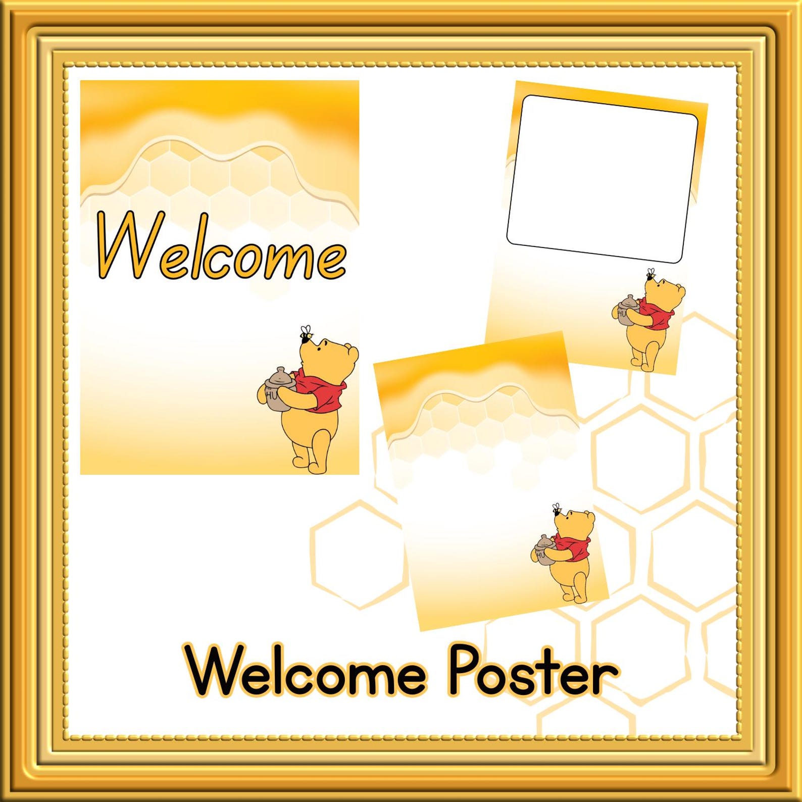 Winnie the Pooh Classroom Decor Bundle | Editable Canva Templates | ABC ...