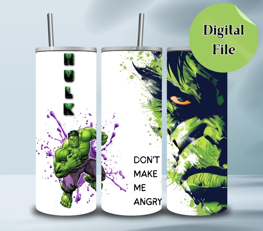 Hulk Tumbler Wrap PNG: 20oz Skinny Tumbler Sublimation Design (digital ...