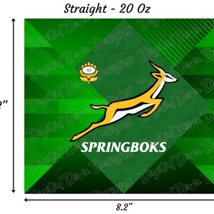 South African Rugby Tumbler Wraps | Springboks | 20oz Skinny Tumbler ...