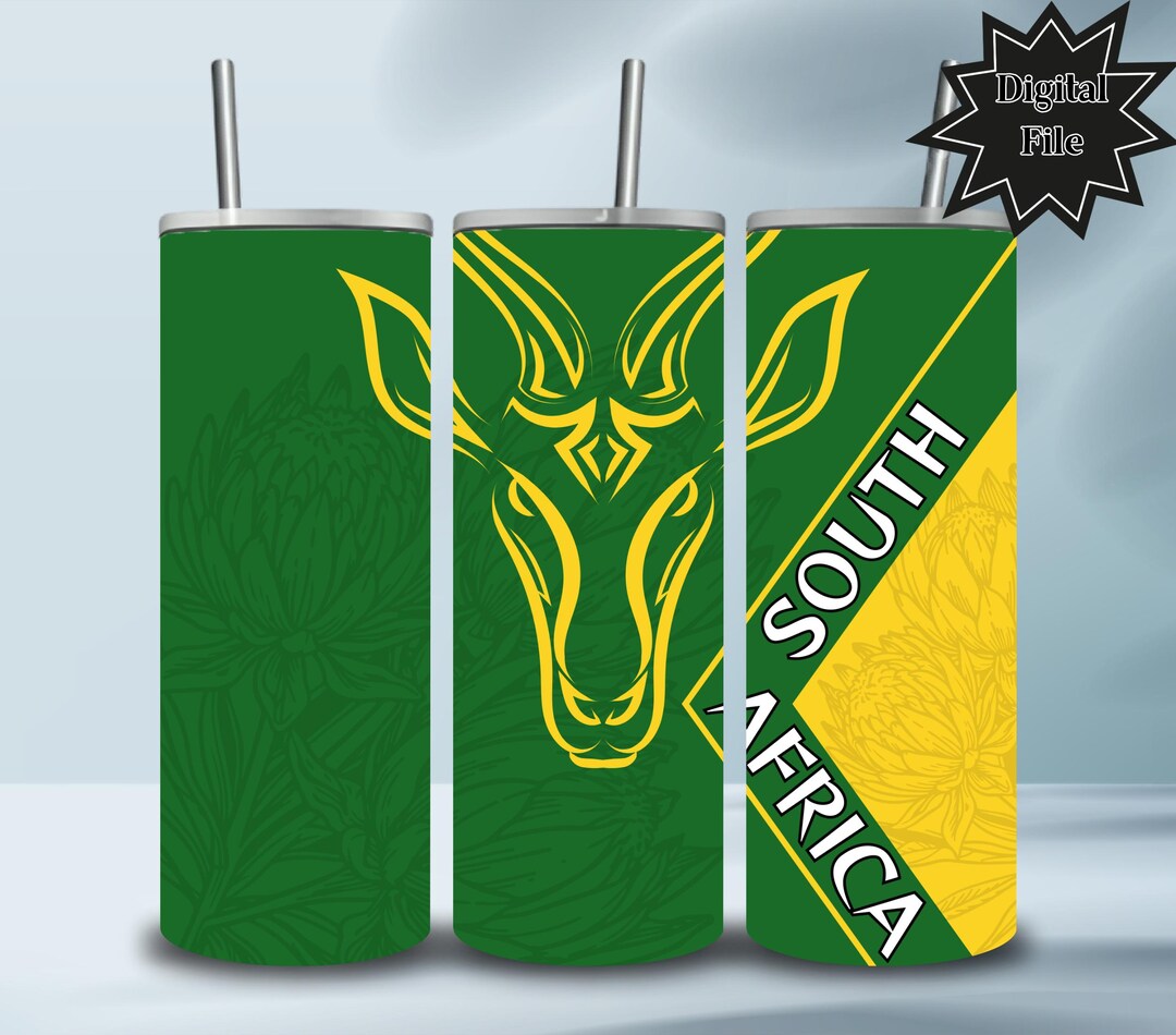 South African Rugby Tumbler Wraps | Springboks | 20oz Skinny Tumbler ...
