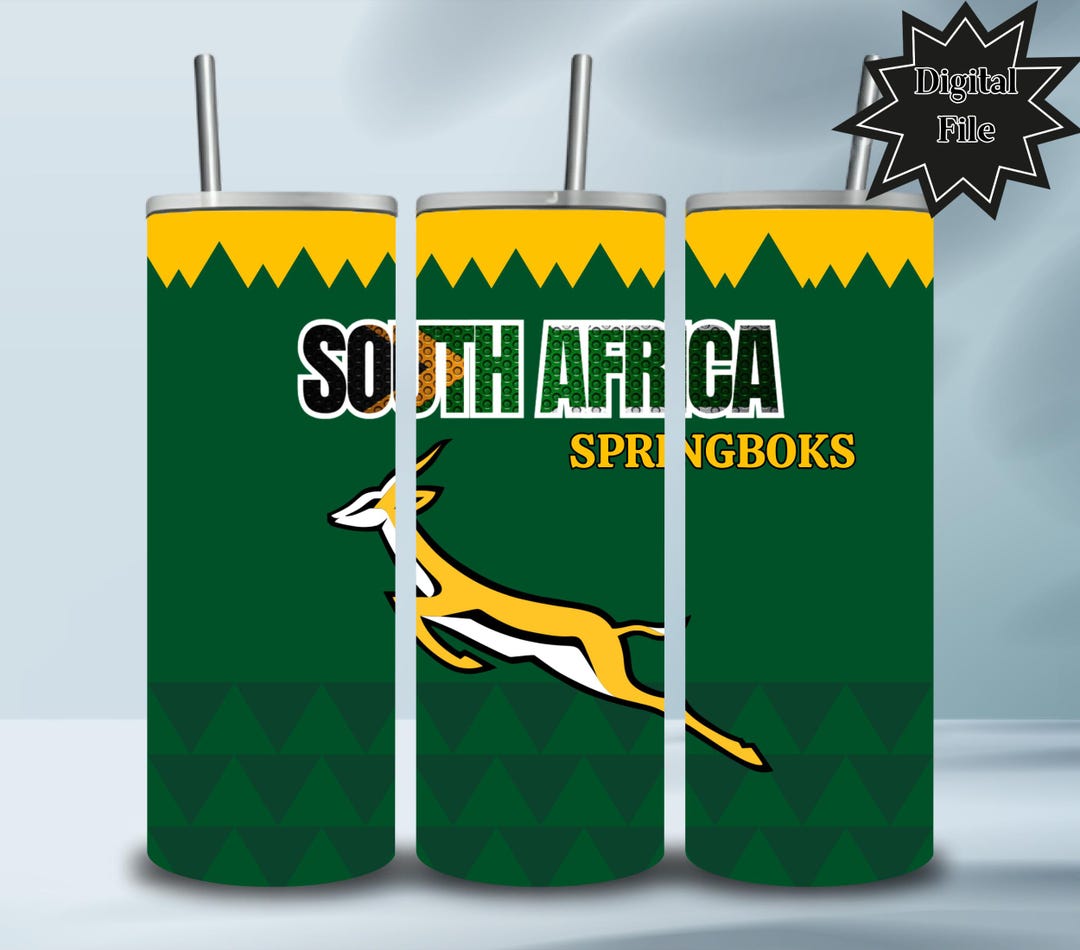 South African Rugby Tumbler Wraps | Springboks | 20oz Skinny Tumbler ...