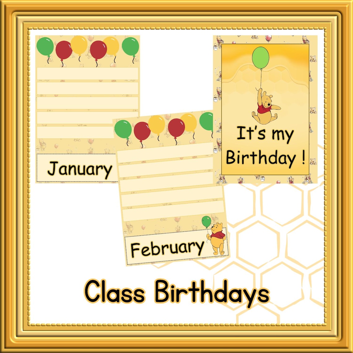 Winnie the Pooh Classroom Decor Bundle | Editable Canva Templates | ABC ...