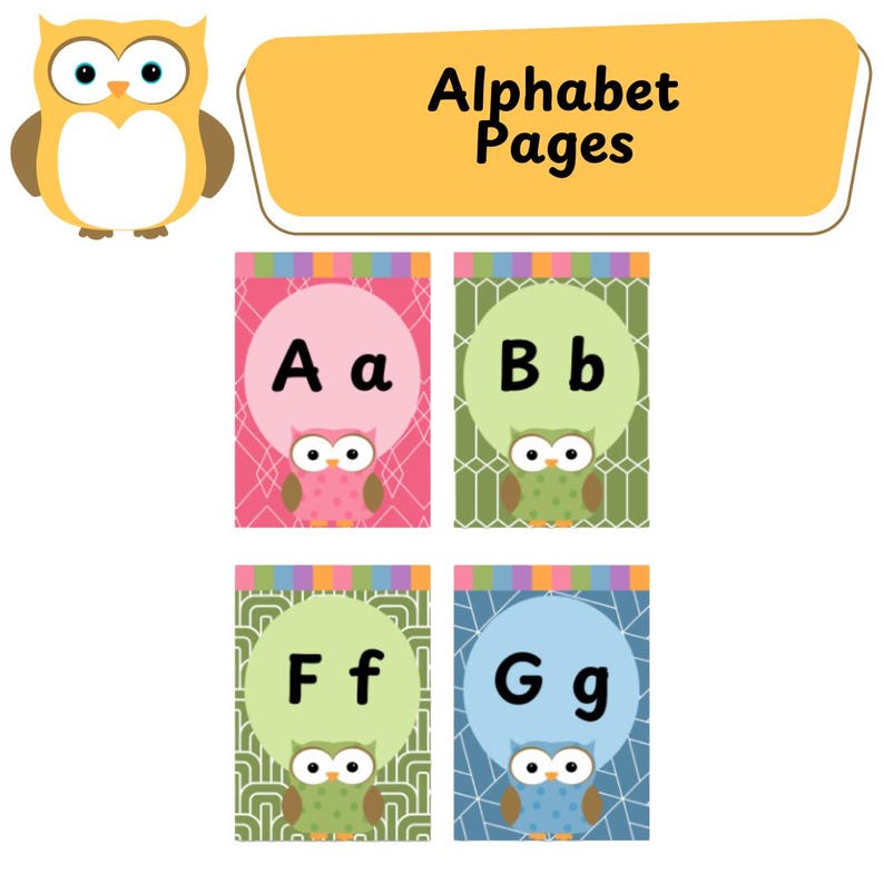 Owl-themed Classroom Decor | Alphabet, Numbers, Months, Days & More ...