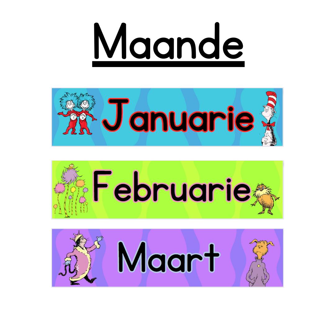 Dr. Seuss-inspired Classroom Decor Bundle | Alphabet, Numbers, Days ...