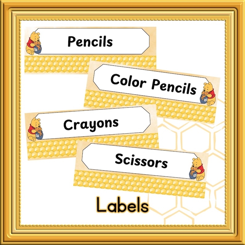Winnie the Pooh Classroom Decor Bundle | Editable Canva Templates | ABC ...