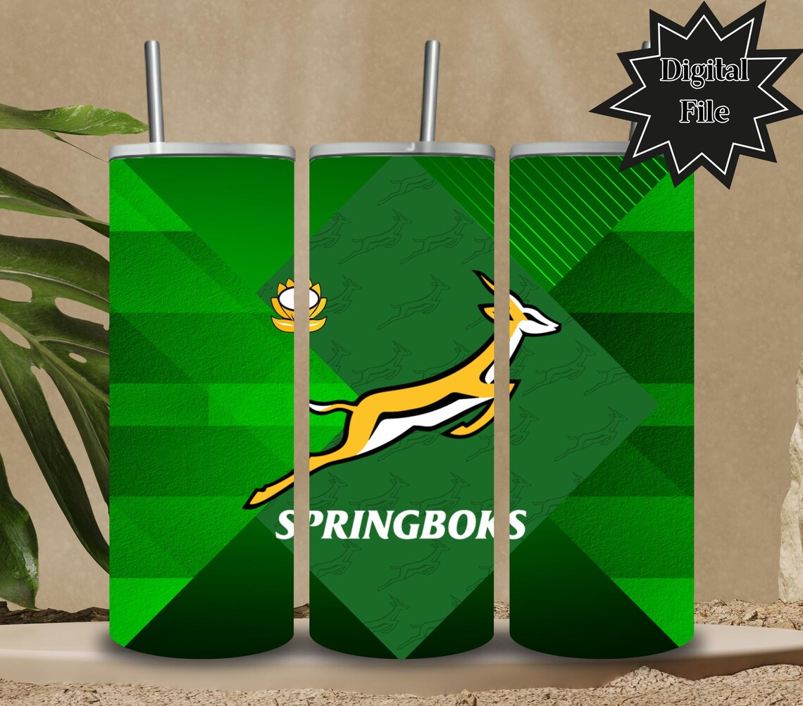 South African Rugby Tumbler Wraps | Springboks | 20oz Skinny Tumbler ...