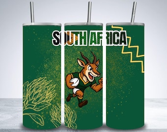 South African Rugby Tumbler Wraps | Springboks | 20oz Skinny Tumbler ...
