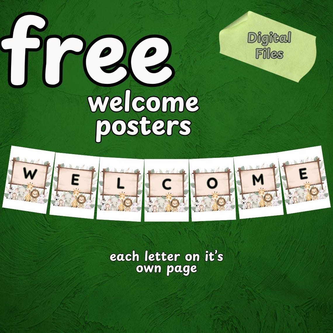 Safari Jungle Classroom Decor Bundle | Days of the Week, Months, Number ...