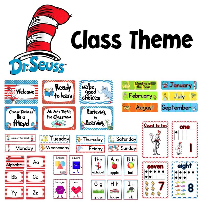 Whimsical Classroom Creations: Dr. Seuss-inspired Posters - Etsy