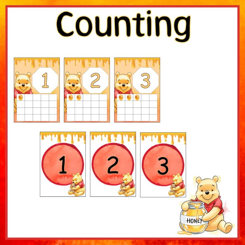 Winnie the Pooh Classroom Decor Bundle: ABC, Numbers, Shapes (digital ...
