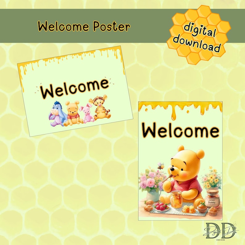 Winnie the Pooh Classroom Printable Posters - Etsy