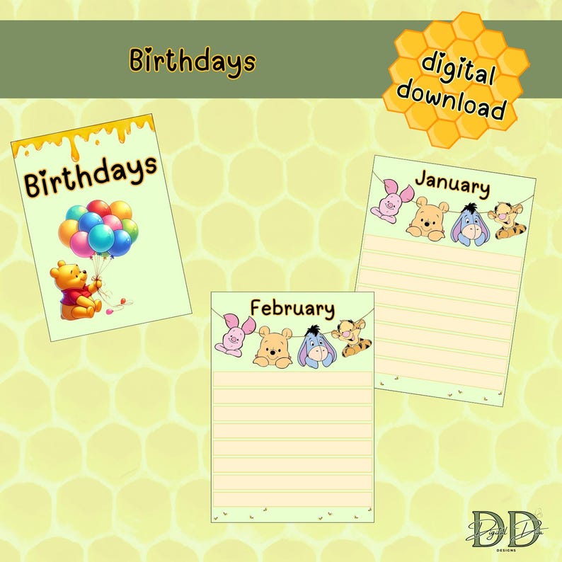 Winnie the Pooh Classroom Printable Posters - Etsy