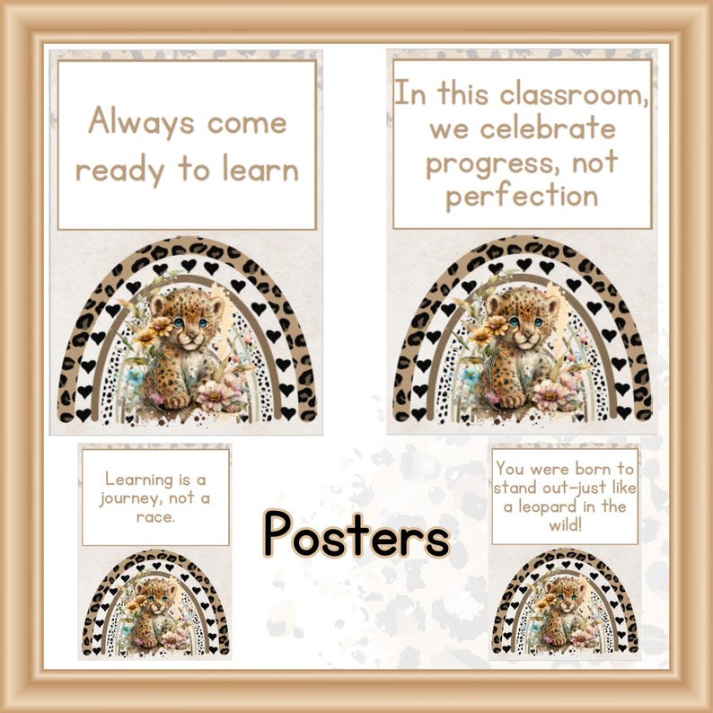 Leopard Classroom Decor Bundle | Jungle Safari Theme | Alphabet ...