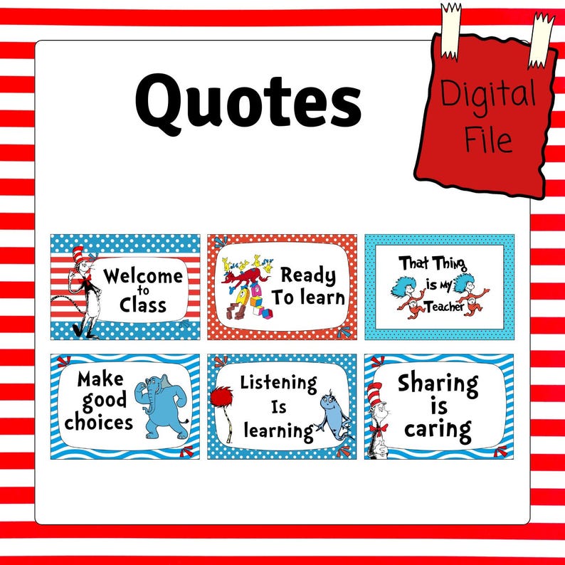 Whimsical Classroom Creations: Dr. Seuss-inspired Posters | Editable ...