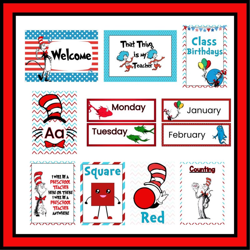 Dr Seuss Poster - Etsy