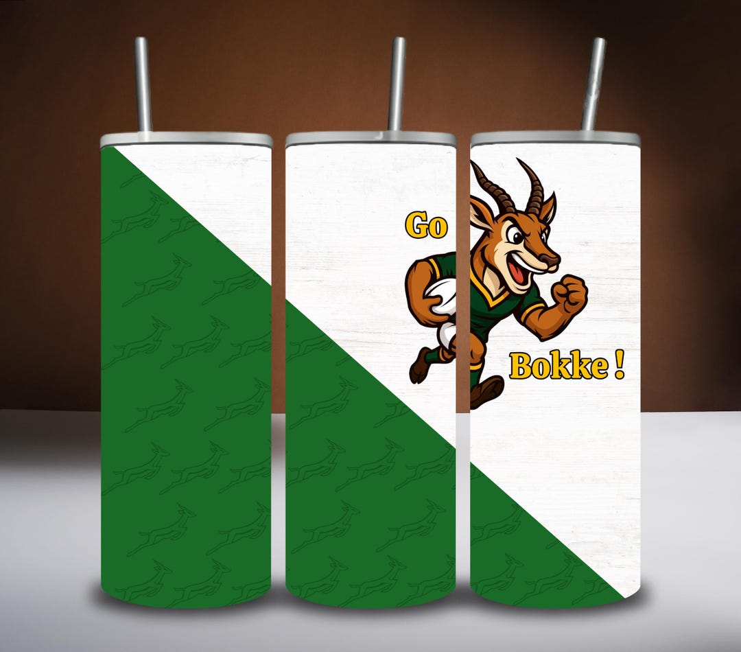 South African Rugby Tumbler Wraps | Springboks | 20oz Skinny Tumbler ...