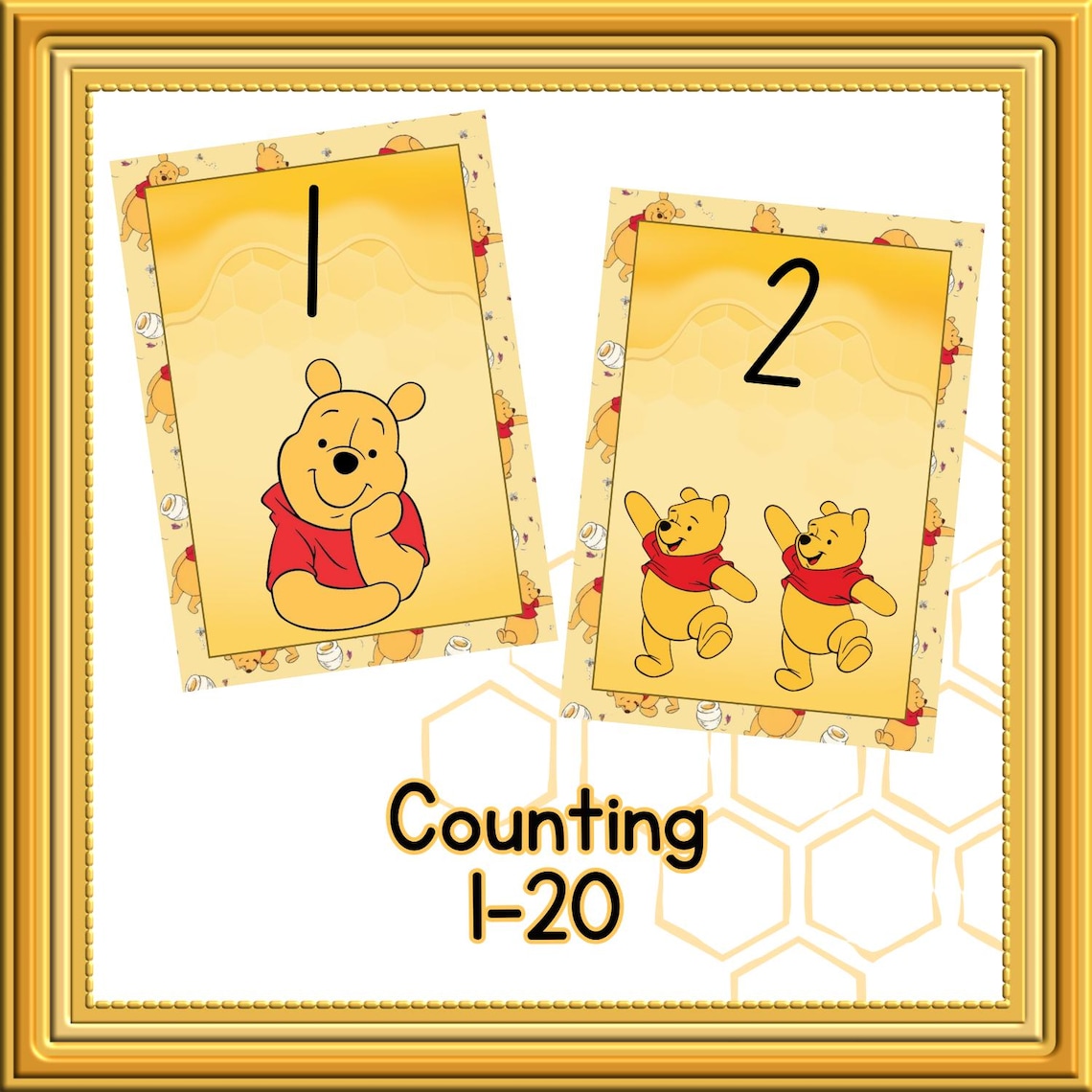 Winnie the Pooh Classroom Decor Bundle: ABC, Numbers, Shapes (digital ...