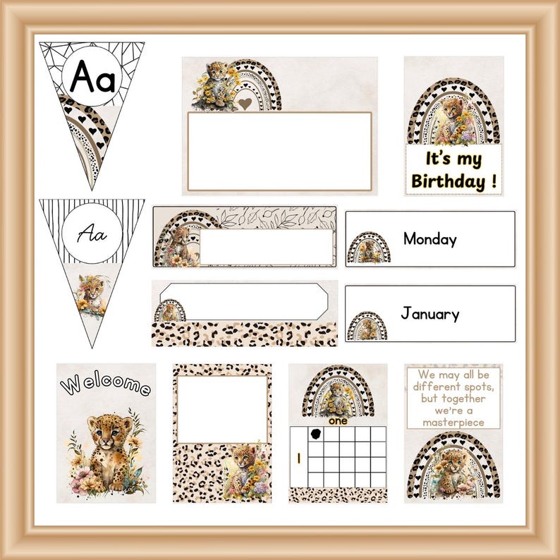 Leopard Classroom Decor Bundle | Jungle Safari Theme | Alphabet ...