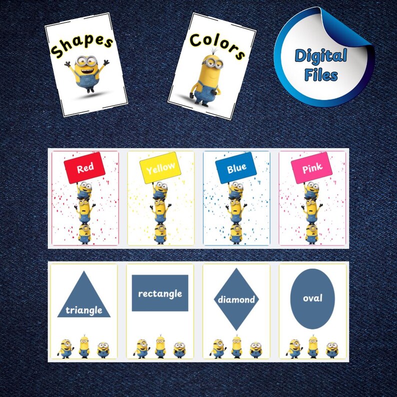 Minion-themed Classroom Posters | Alphabet, Numbers, Phonics, Shapes ...