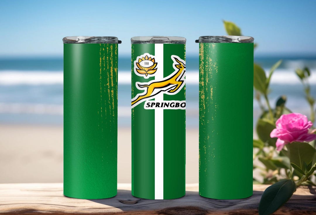 South African Rugby Tumbler Wraps | Springboks | 20oz Skinny Tumbler ...