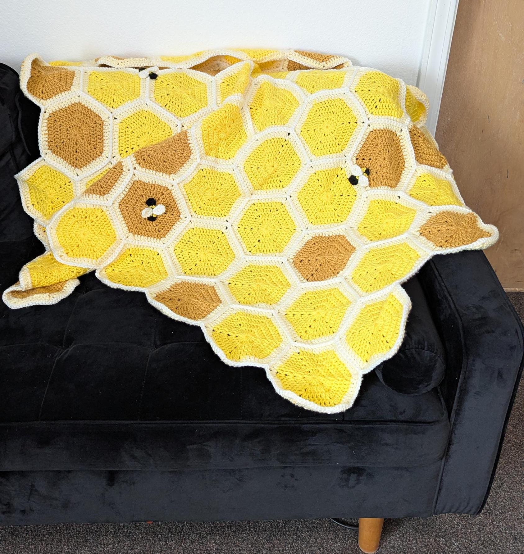 Honeycomb Bee Blanket - Crochet **PATTERN ONLY** - Etsy